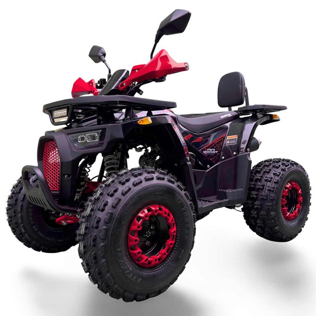 Atv 125cc Mini Rocket Hunter II 8" semi-automat 4T benzina rosu - Rival ...